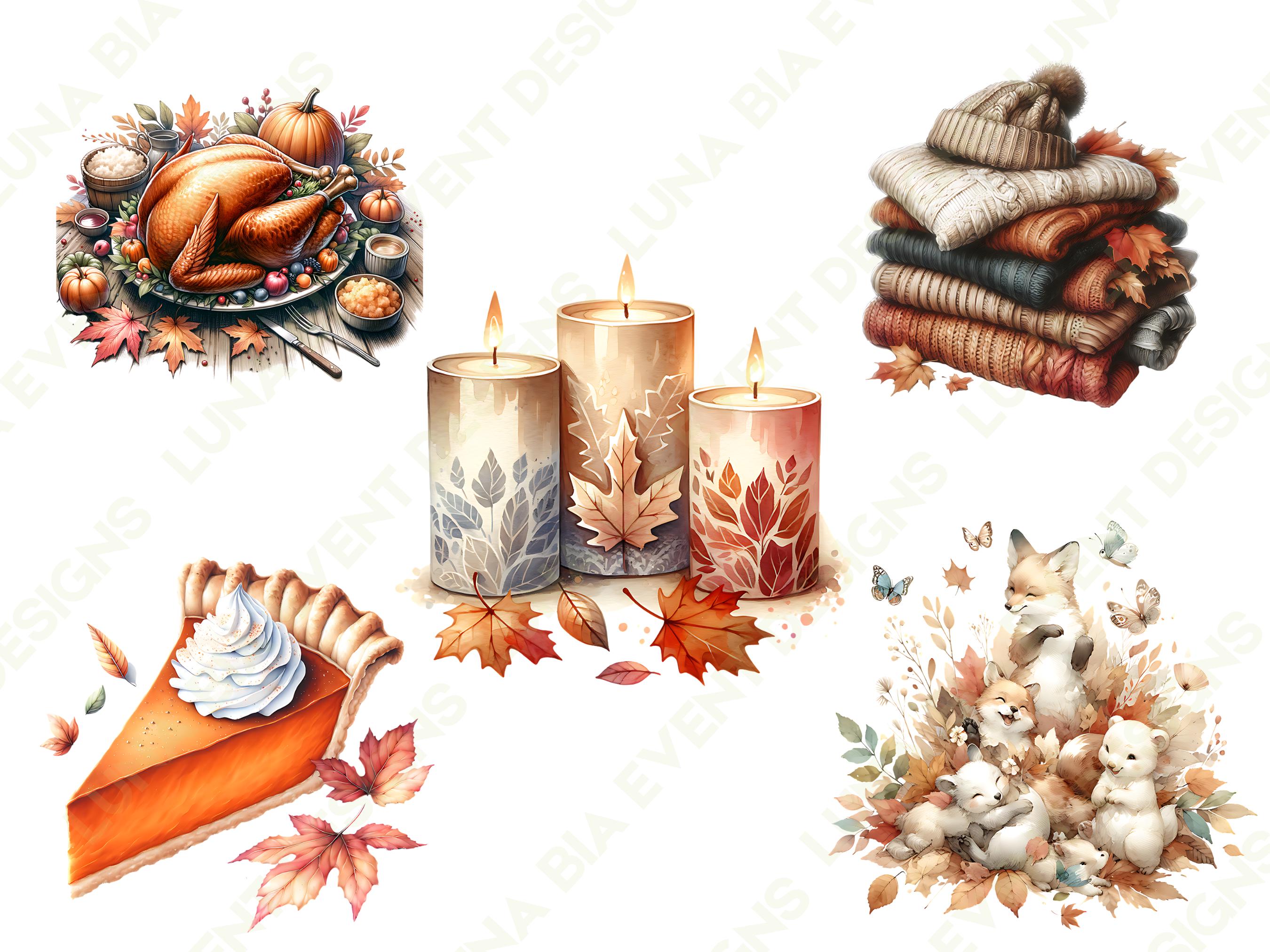 Fall Clipart Bundle, Leaves, Pumpkins (PNG Digital Download) - Etsy