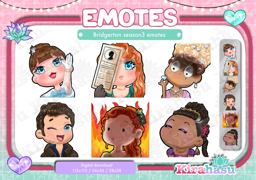 Bridgerton EMOTES | Discord | Twitch | Pack of Characters From ...