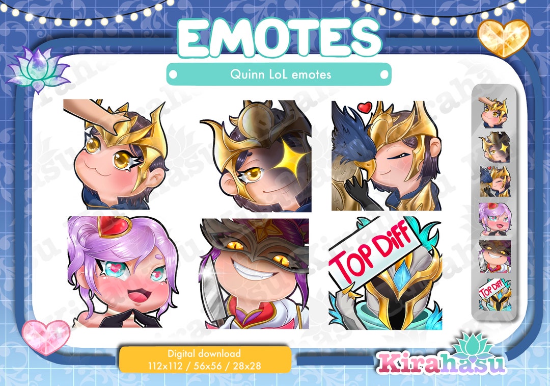 Lol Quinn EMOTES | Discord | Twitch | Pack of Emotes of Quinn Lol - Etsy