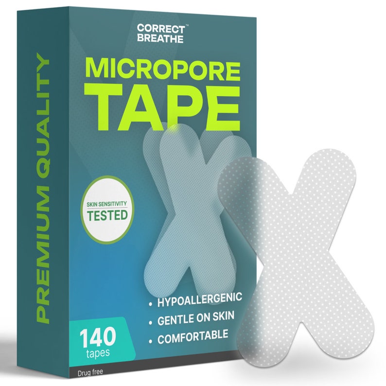 Hypoallergenic Mouth Tape for Sleeping, Gentle Micropore Strips (140 ...