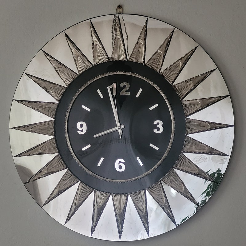Mirrored Wall Clock - Etsy
