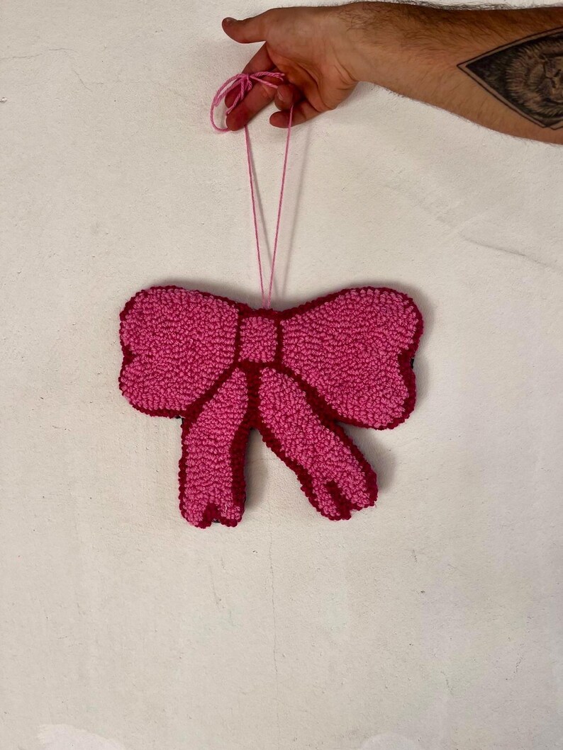 Pink Ribbon, Pink Ribbon Patterned Wall Decor, Gift for Pink Lovers ...