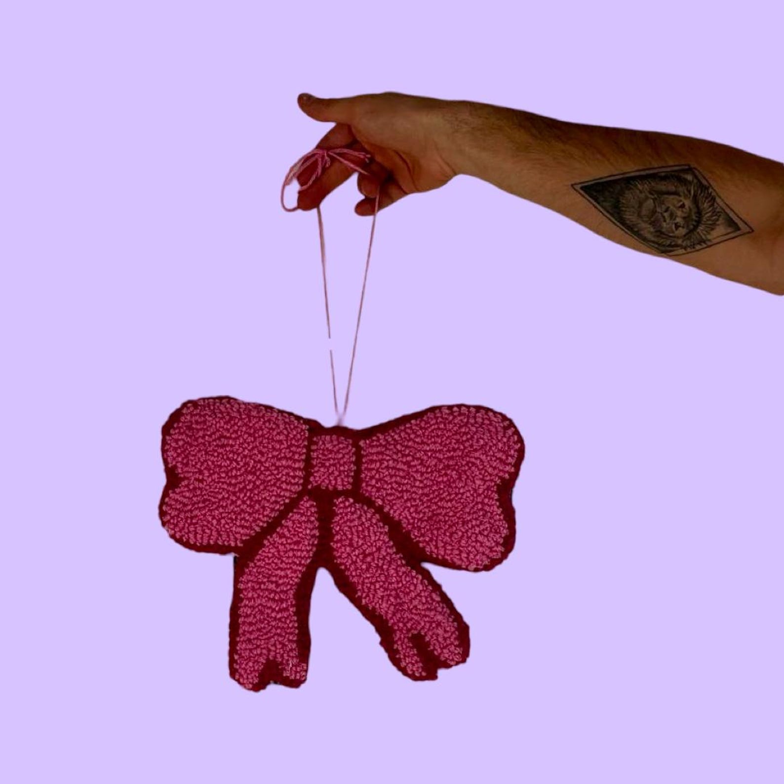 Pink Ribbon, Pink Ribbon Patterned Wall Decor, Gift for Pink Lovers ...