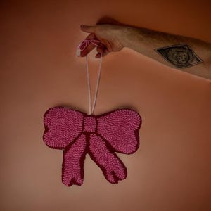 Pink Ribbon, Pink Ribbon Patterned Wall Decor, Gift for Pink Lovers ...