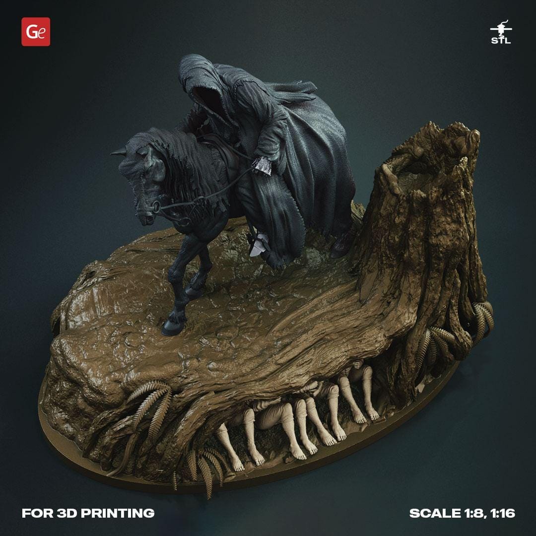 Nazgul en Hobbits figuur standbeeld 3D-geprint Geweldig cadeau voor verzamelaars Handgemaakt ...