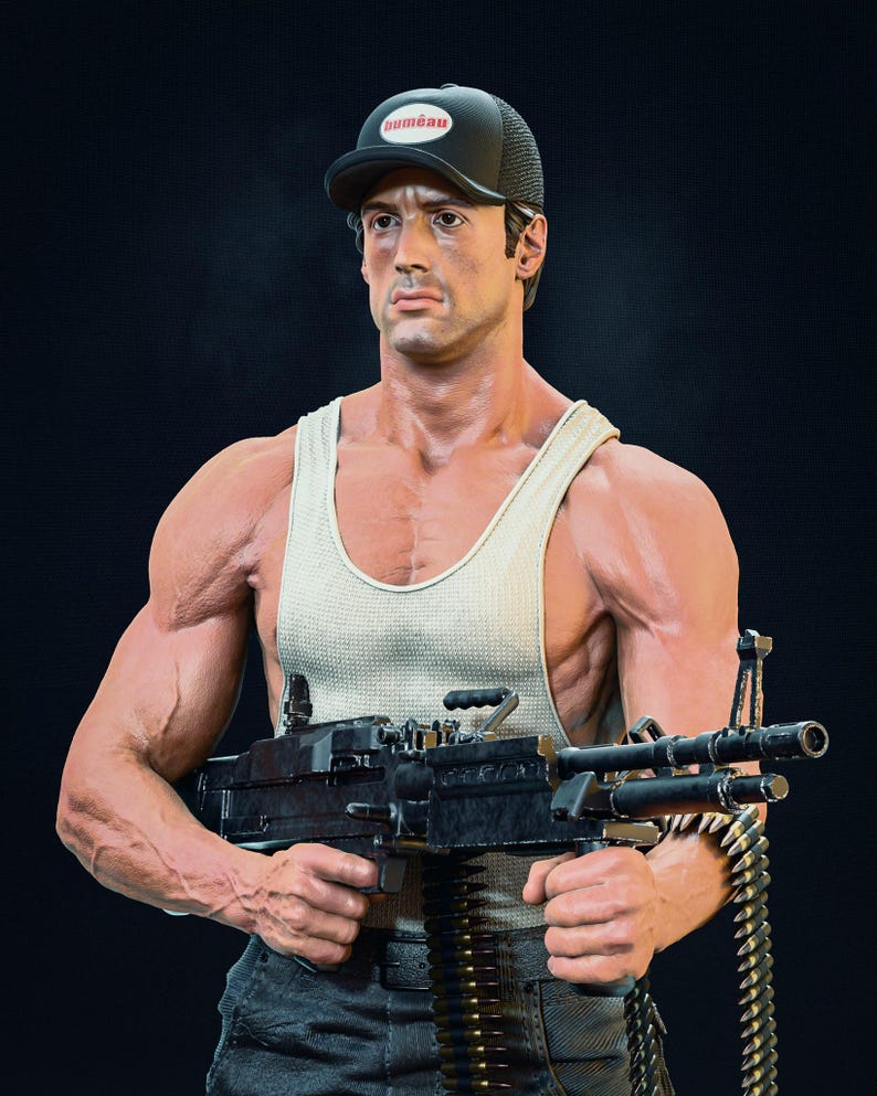 Rambo-cobra-falcon Figure Statue 3D Printed Great Gift for Collectors ...