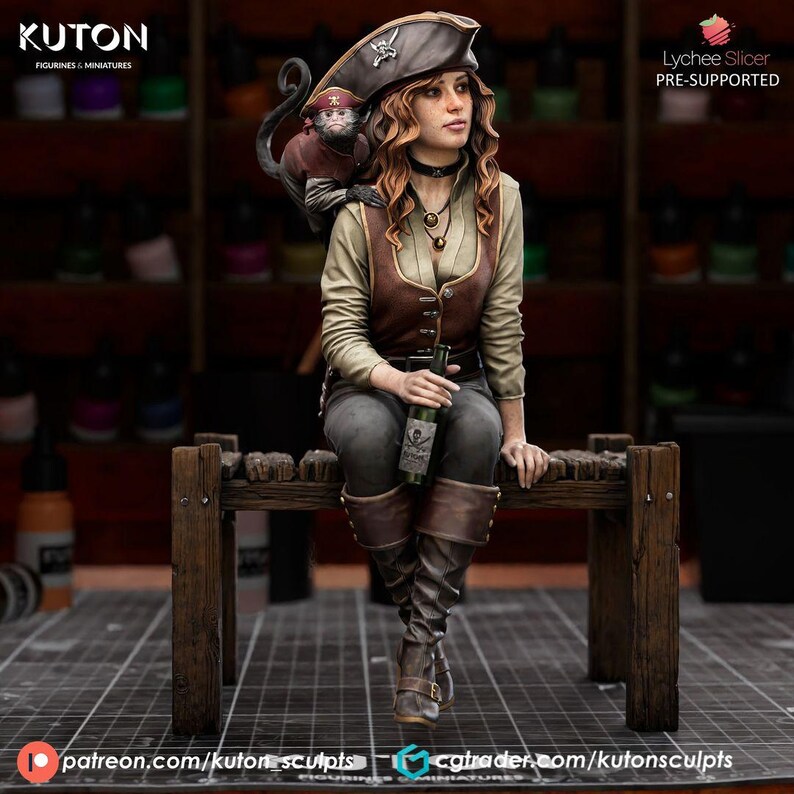 Captain Lyra Figure Statue 3D Printed Great Gift for Collectors ...
