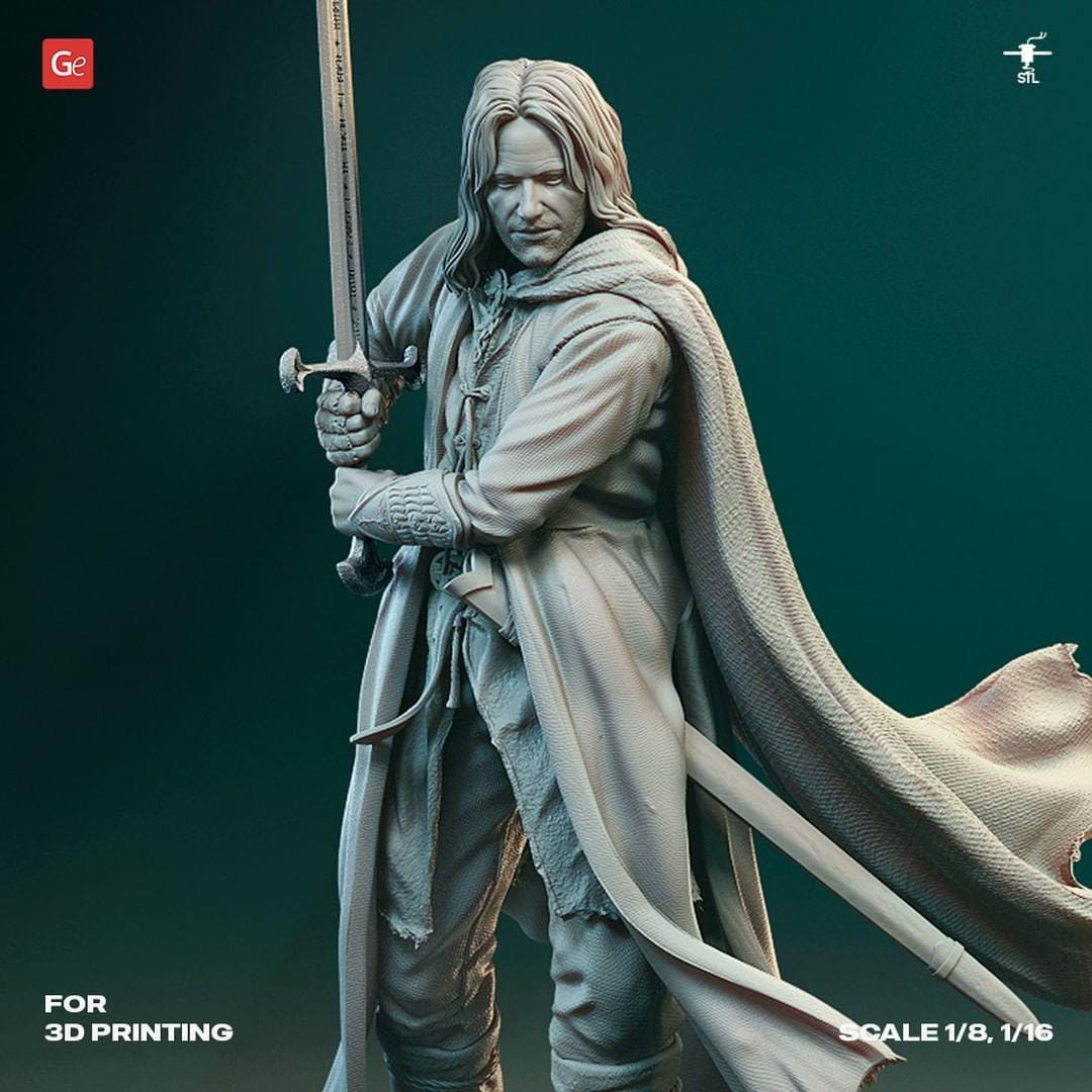 Aragorn Figure Statue 3D Printed FULL COLOR Great Gift for Collectors ...