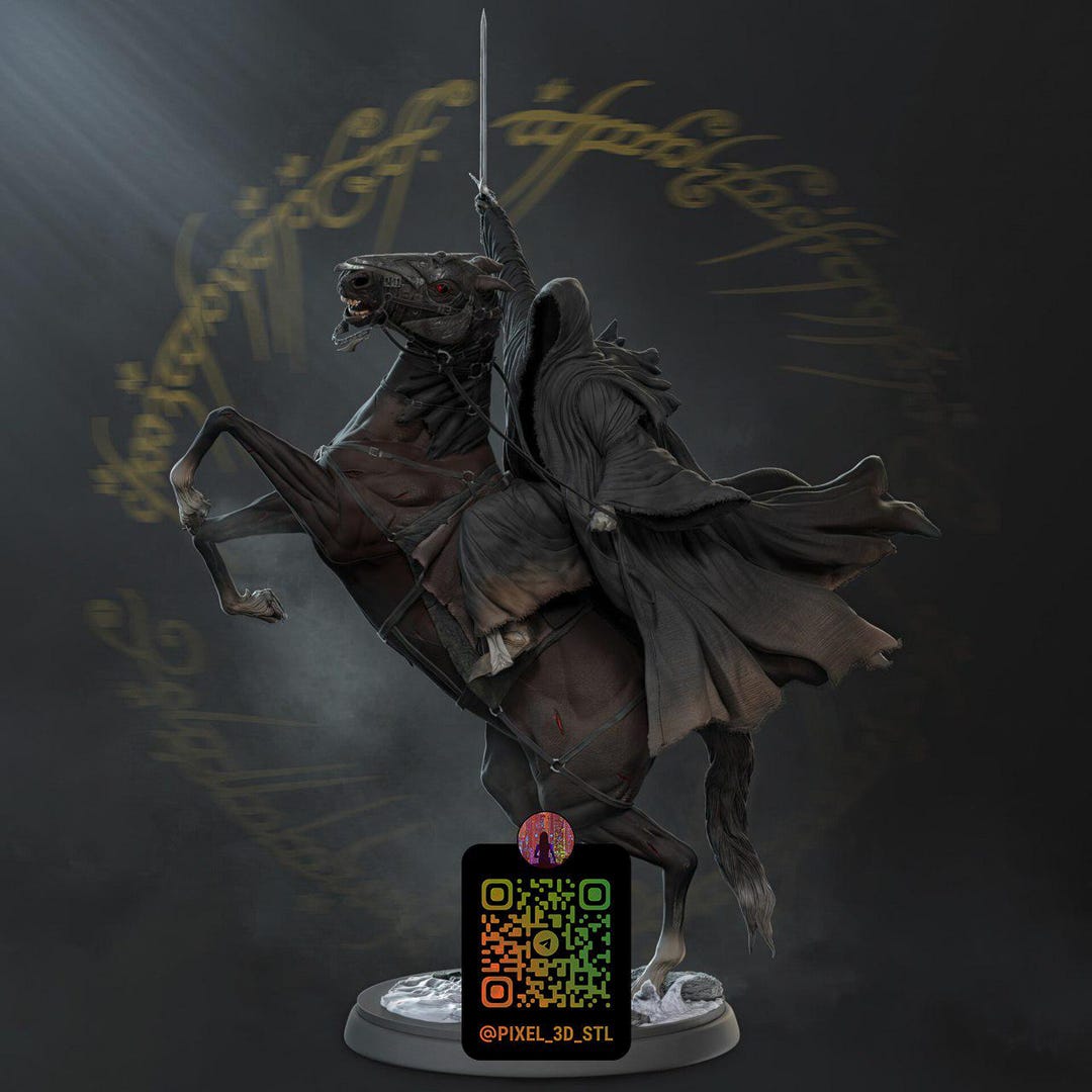 Nazgul Figure Statue 3D Printed Great Gift for Collectors Handmade Gift ...