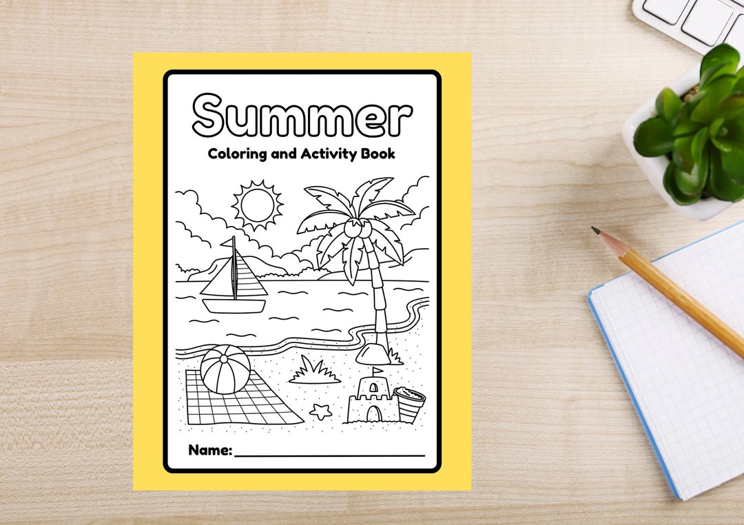 Summer Coloring and Activity Book - Etsy