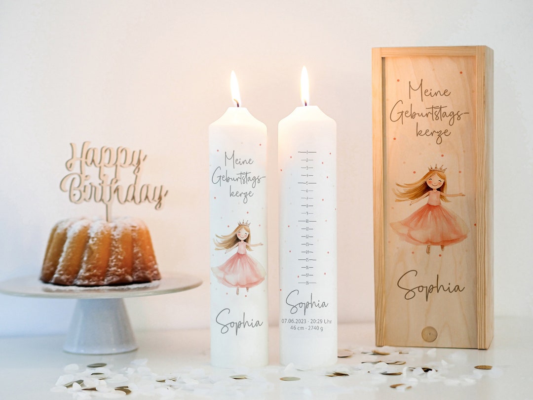 Personalized Birthday Candle Princess, Birth Candle, Birthday Candle ...