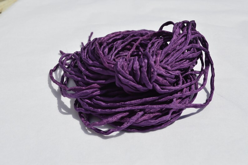 PURPLE Silk Cords Hand Dyed Hand Sewn Strings Royal Purple | Etsy