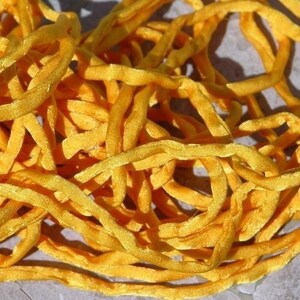 Gold Silk Cords, Hand Dyed, Golden Yellow Silk Strings, 3-4mm X 3 Yards ...