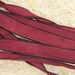 BLACK CHERRY Red Silk Ribbons, 5 Hand Dyed Handmade, Deep Red Jamnglass ...