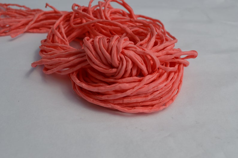 Coral 2-3mm Silk Cords Hand Dyed Hand Sewn Cording Soft - Etsy