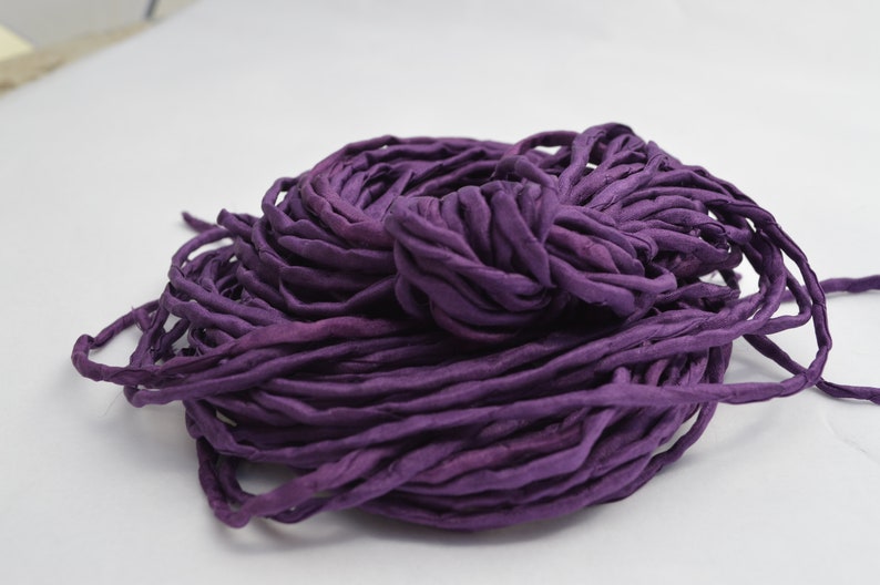 PURPLE Silk Cords Hand Dyed Hand Sewn Strings Royal Purple | Etsy