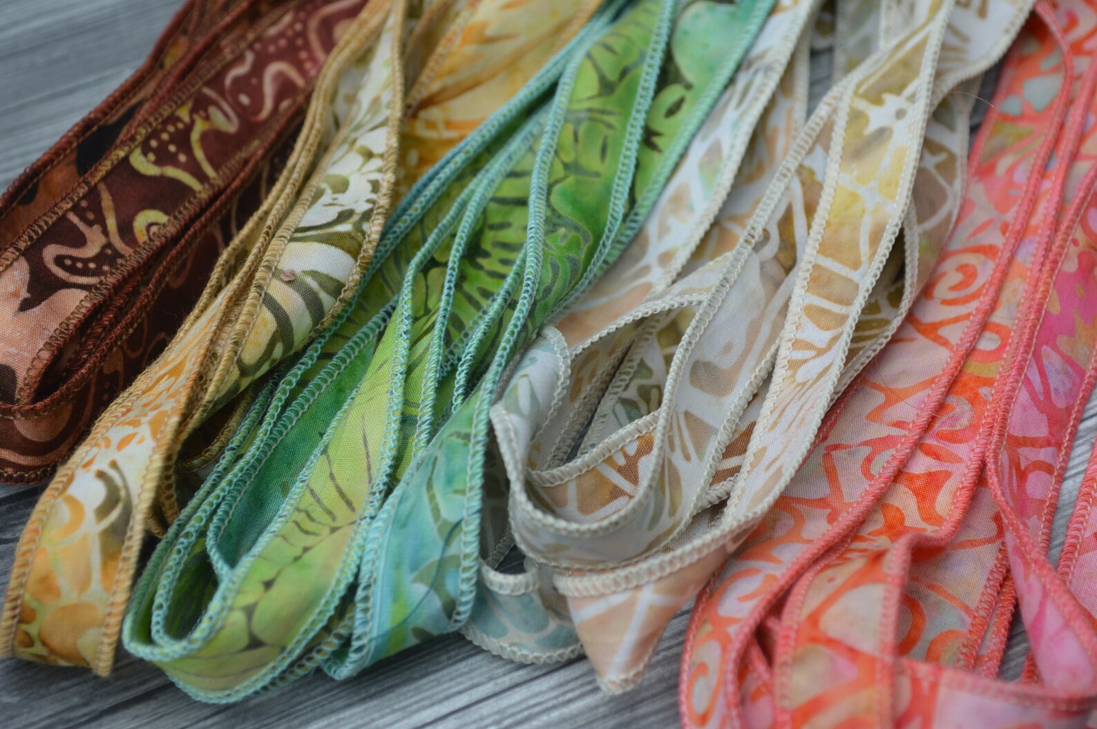 CORAL CANDY Batik Ribbon Hand Dyed in Bali Sold by the Yard - Etsy