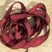 BLACK CHERRY Red Silk Ribbons, 5 Hand Dyed Handmade, Deep Red Jamnglass ...