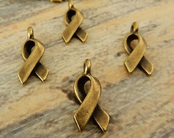 20pcs Breast Cancer Ribbon Charms Awareness Ribbon Anticancer - Etsy