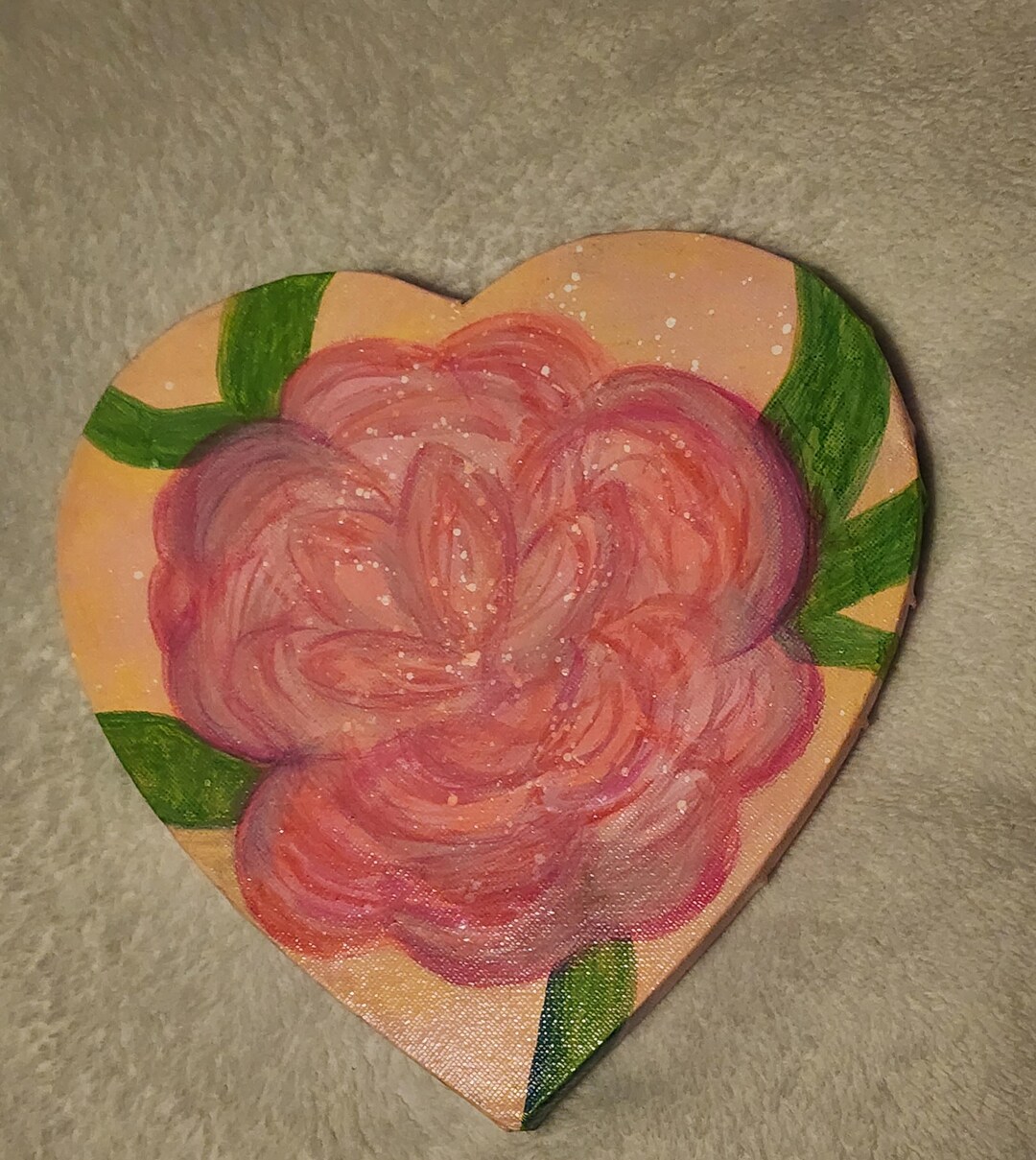Heart Rose Orignal Painting - Etsy
