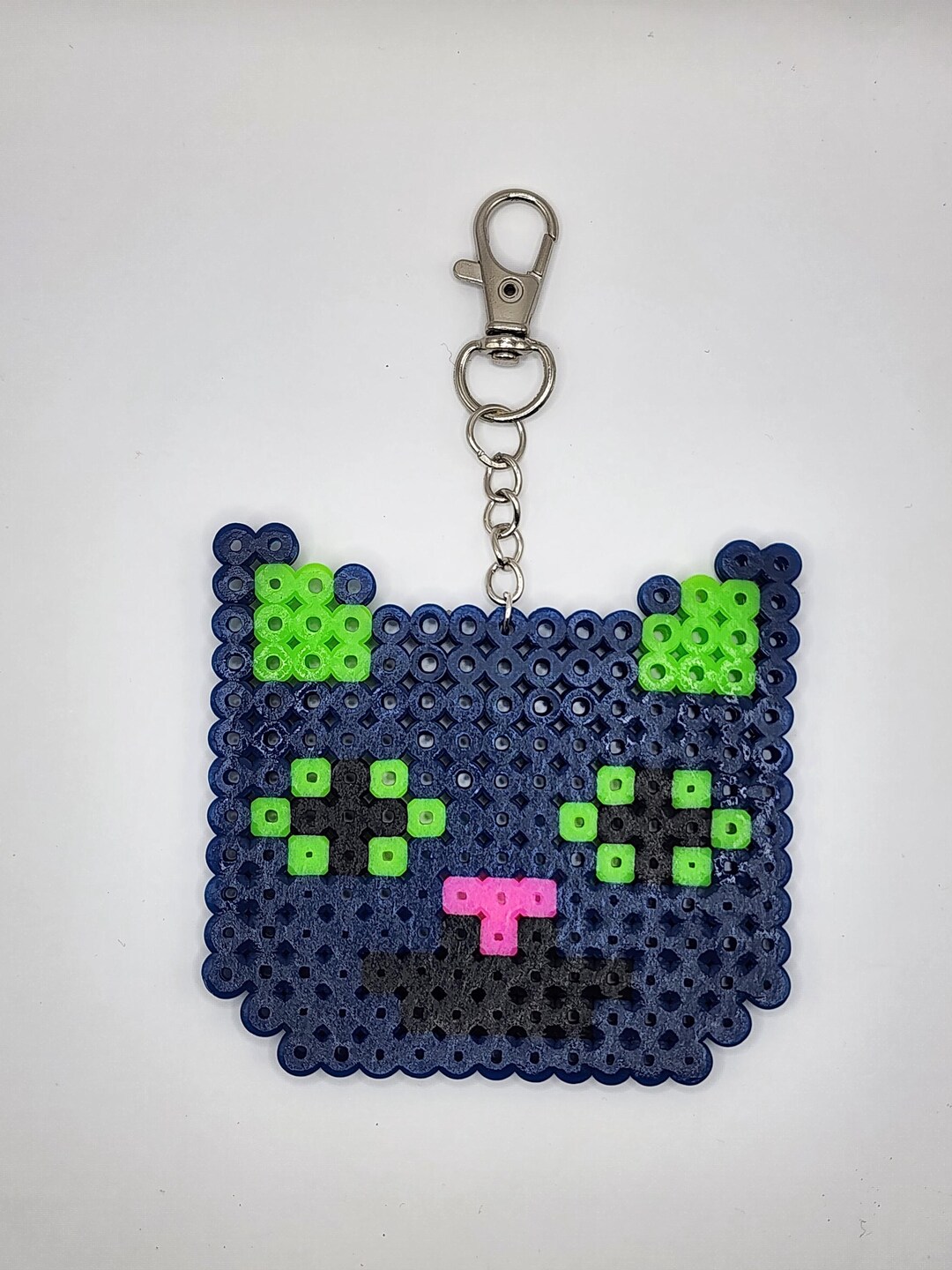 Black Cat Perler Beads Keychain - Etsy
