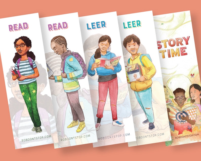 Bilingual Bookmarks Deal - Etsy