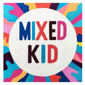 Mixed Kid | Square Art Print - Etsy