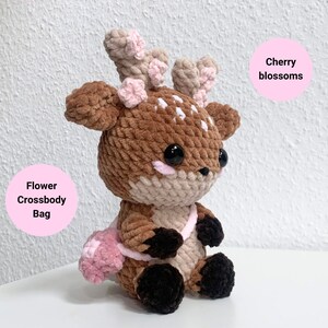 Crochet Fox and Deer Pattern Bundle | Mushroom Hat & Cherry Blossom Bag ...