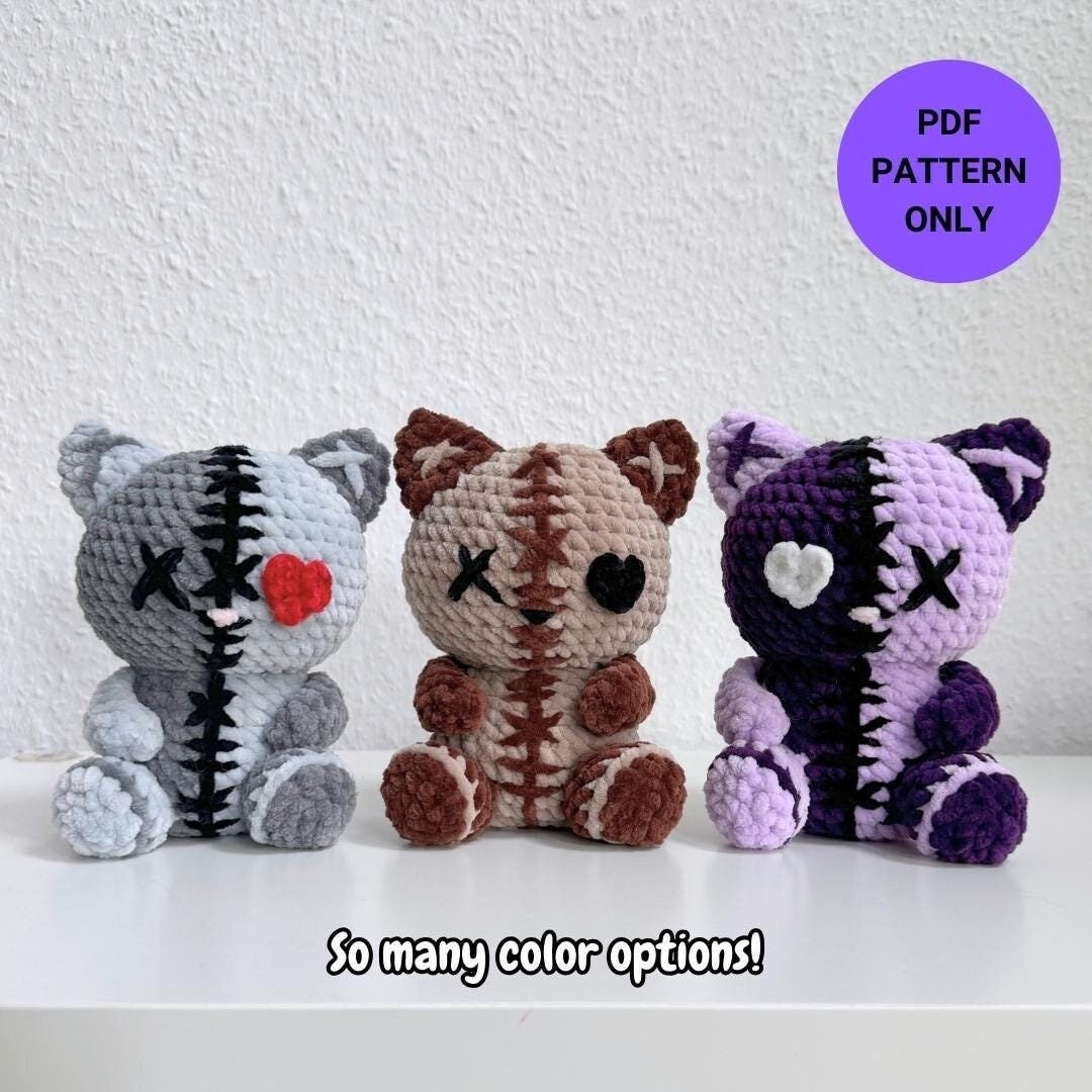 Spooky Kitty Crochet Pattern | Halloween Amigurumi Pattern | Patched up ...