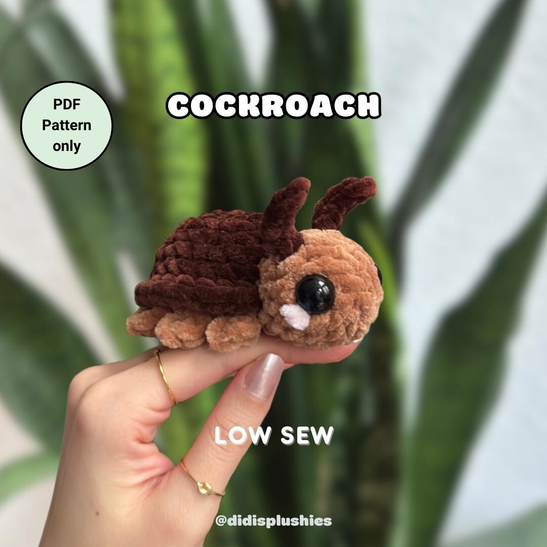 Cockroach Crochet Pattern | Didis Buglings | Low Sew | Didisplushies - Etsy