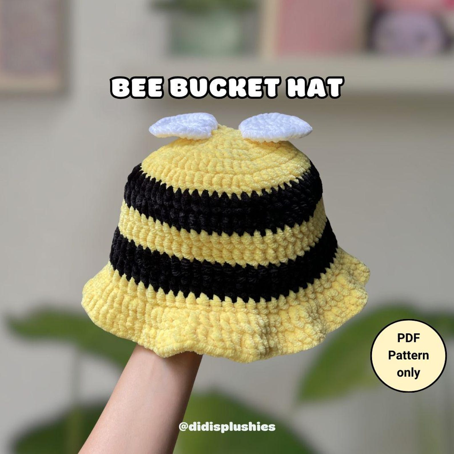 Bee Bucket Hat Crochet Pattern | Low-sew Hat Pattern - Etsy