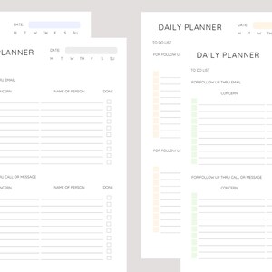 3 Versions of Enhanced Printable Daily Planner Template With 4 ...