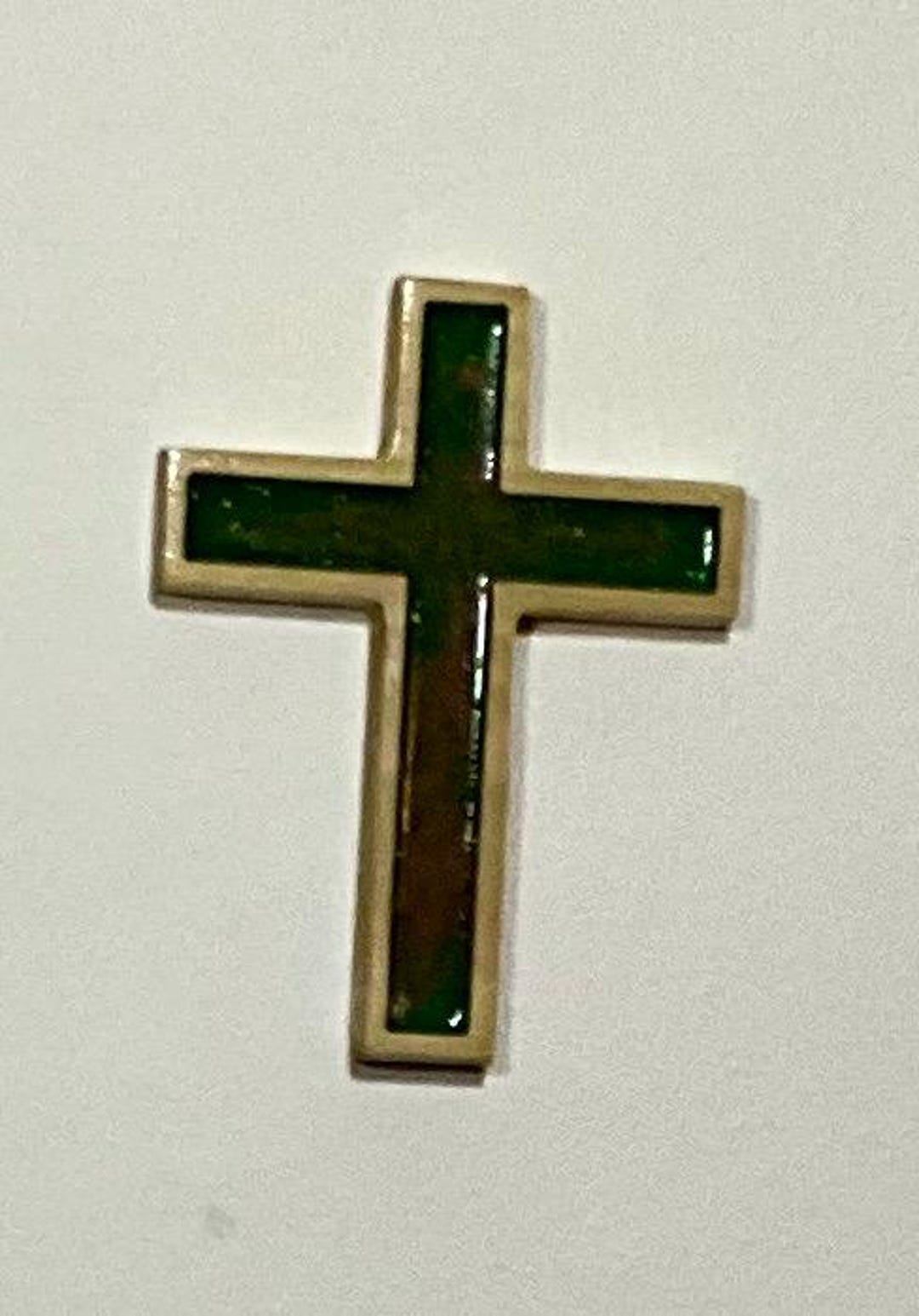Green Glitter Filled Wooden Cross With Feathered Pink Accents - Etsy