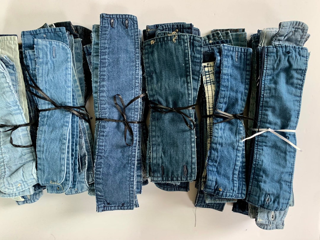 CUFFS Bulk Lot of 20 Denim Blue Jean Clothing Cuffs - Etsy