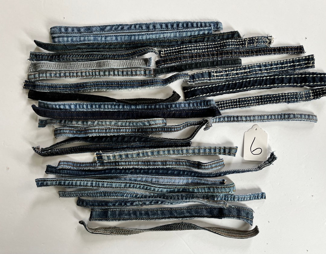 Salvaged Denim Blue Jean Seams for Repurposing Lot of 30 - Etsy