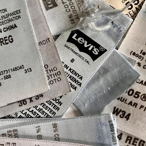 25 Count LEVI Clothing Tags Reclaimed Salvaged Size Tags - Etsy