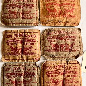 6 LEVI Tags Salvaged Denim Blue Jean LEVI Back Tags - Etsy