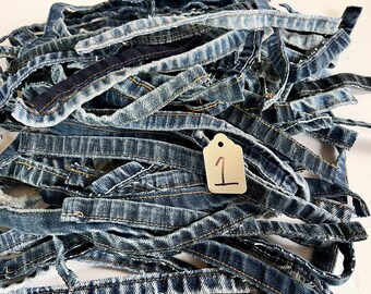 Salvaged Denim Blue Jean Seams for Repurposing Lot of 30 - Etsy
