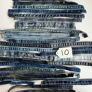 Salvaged Denim Blue Jean Seams for Repurposing Lot of 30 - Etsy