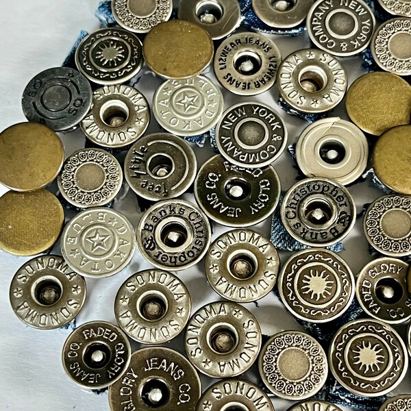 Metal Jean Buttons - Etsy