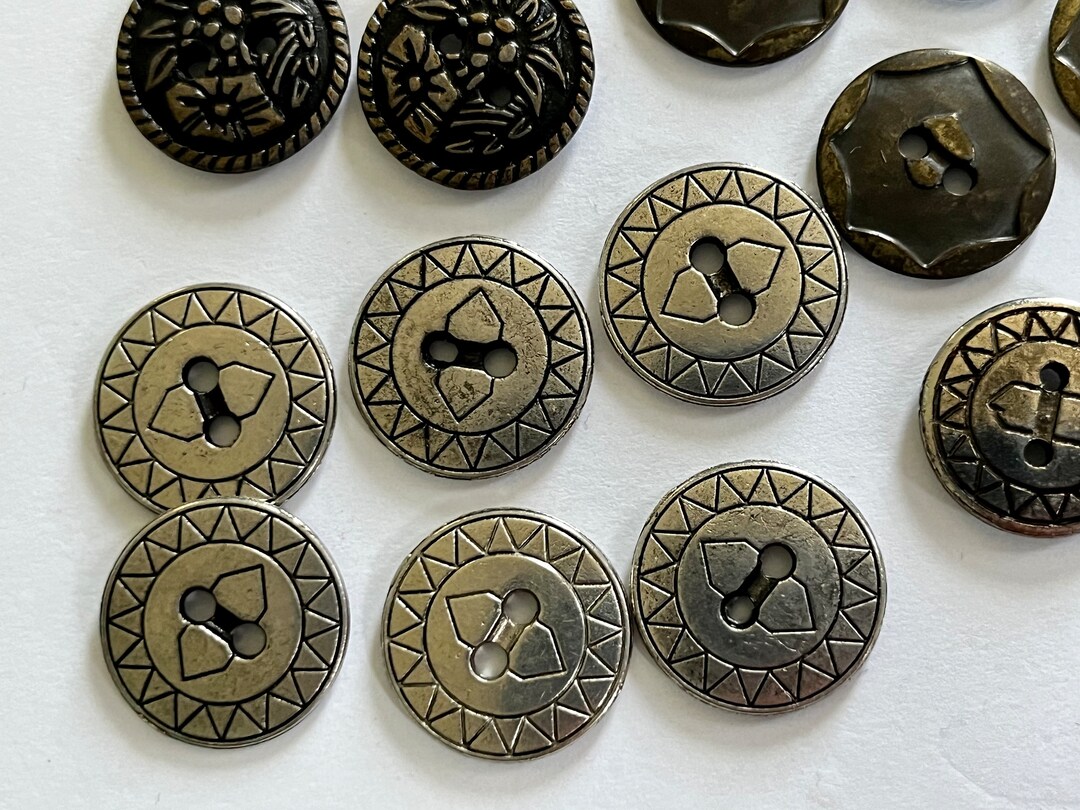 Buttons Reclaimed Metal Shirt Buttons Brass - Etsy