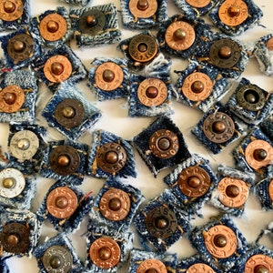 50 CT LEVI Rivets Salvaged Denim Blue Jean Rivets - Etsy