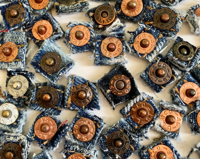 LOT of 50 LEVI Rivets Reclaimed Salvaged Denim Blue Jean Rivets - Etsy