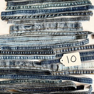 Salvaged Denim Blue Jean Seams for Repurposing Lot of 30 - Etsy