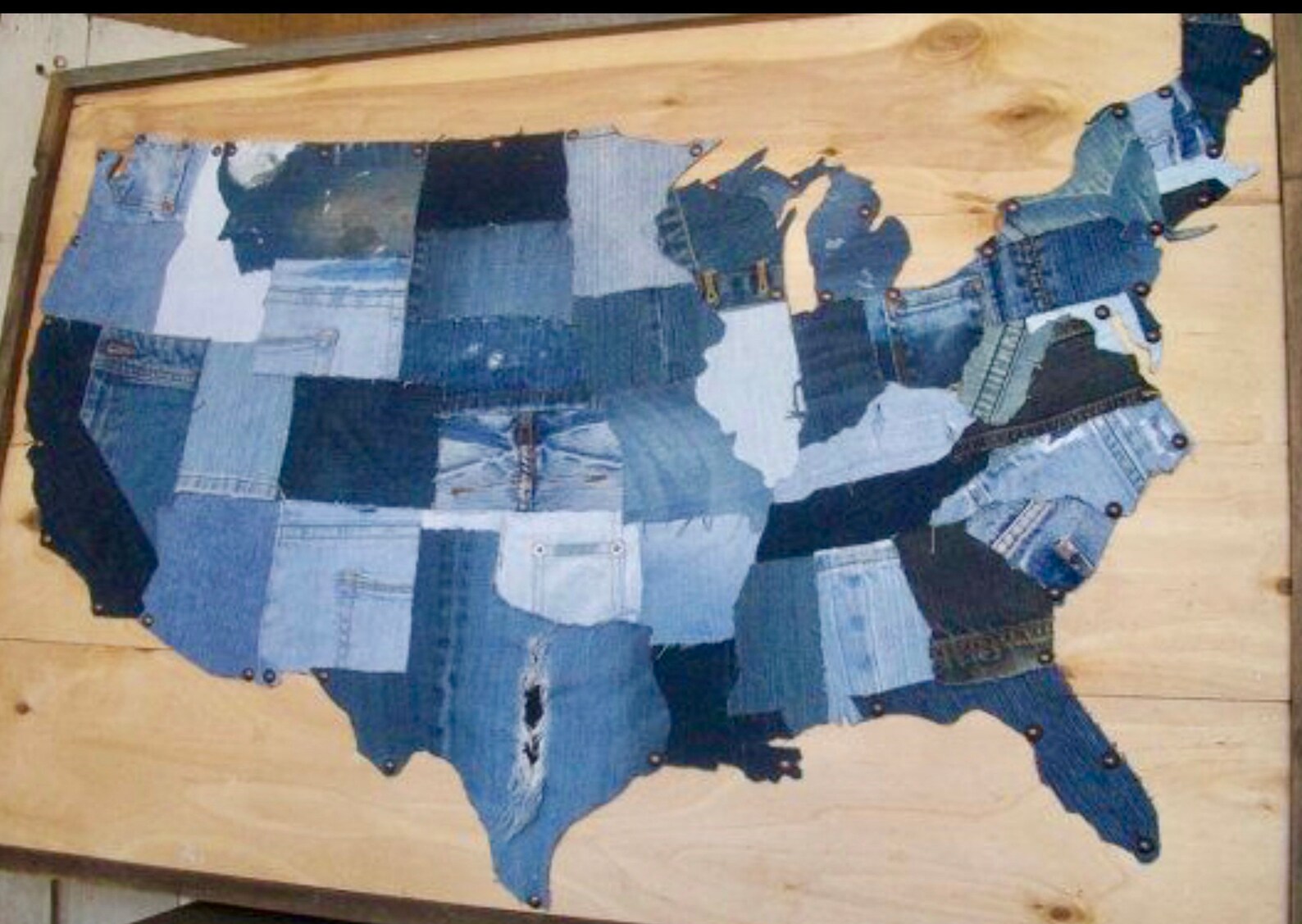 Scraps Reclaimed Salvaged Denim Clothing Fabric Scraps for | Etsy