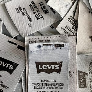 25 Count LEVI Clothing Tags Reclaimed Salvaged Size Tags - Etsy