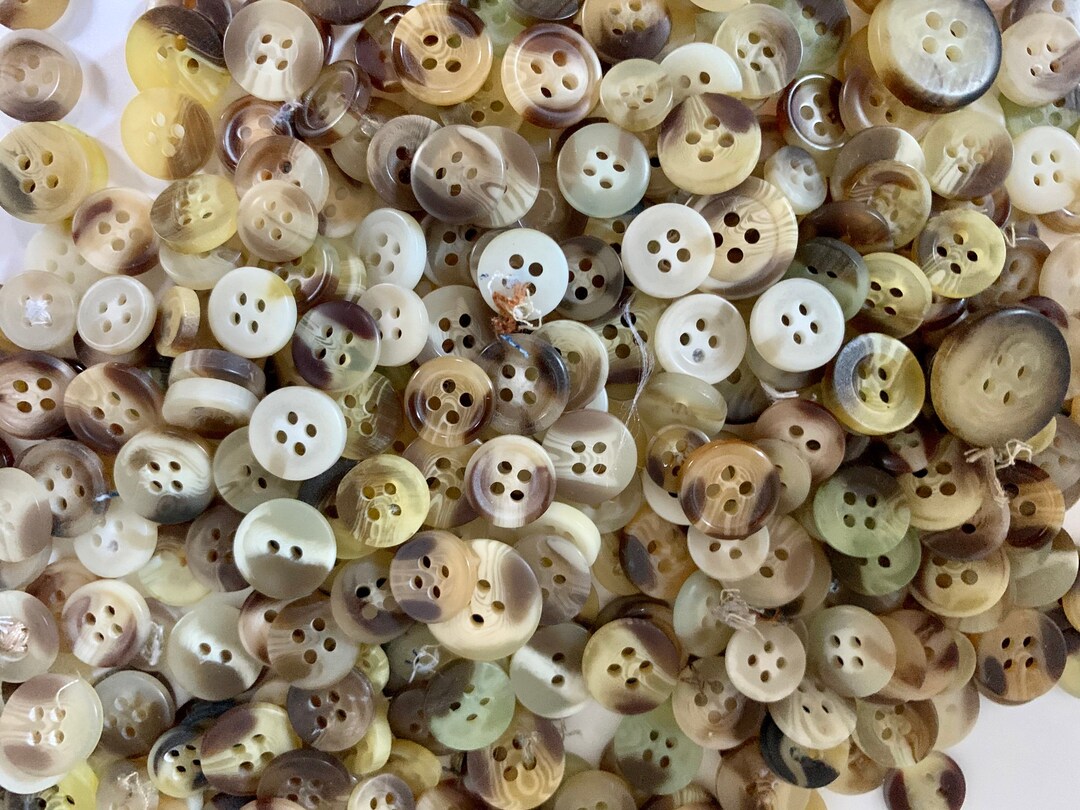 200 CT Salvaged Plastic Shirt Buttons - Etsy