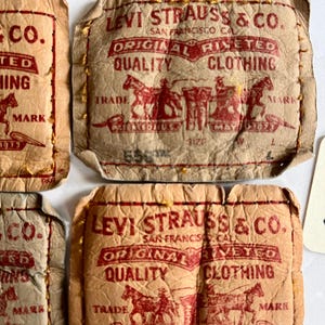 6 LEVI Tags Salvaged Denim Blue Jean LEVI Back Tags - Etsy