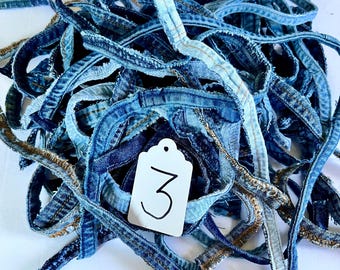 Salvaged Denim Blue Jean Seams for Repurposing Lot of 30 - Etsy