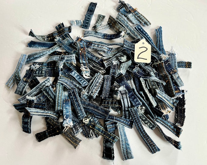 Salvaged Denim Blue Jean Seams for Repurposing Lot of 30 - Etsy